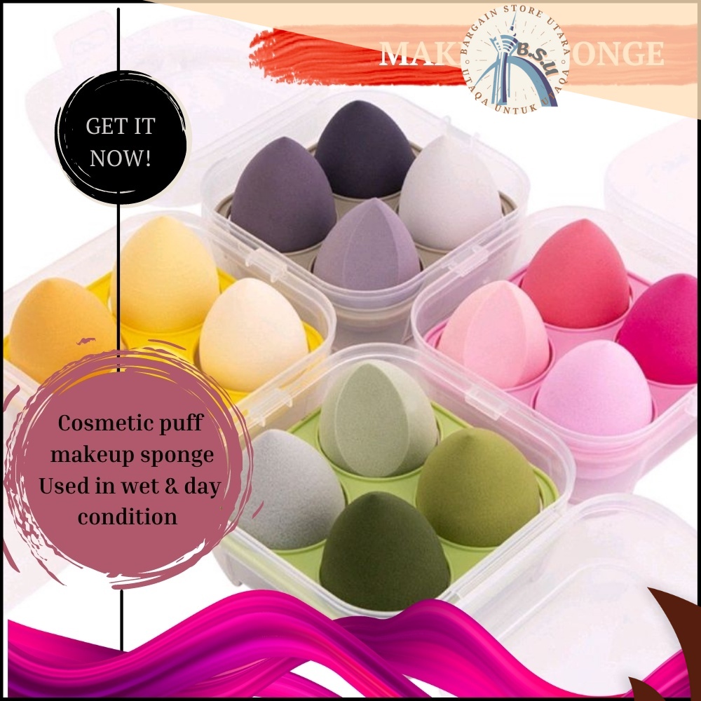 {BSU} 4 PCS Beauty Blender Water Drop Shape Makeup Soft Sponge ...