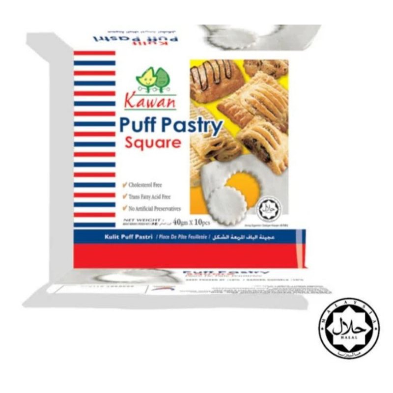 KAWAN Puff Pastry Square 4"(10 pcs-400g)come wth Secured Packaging ...