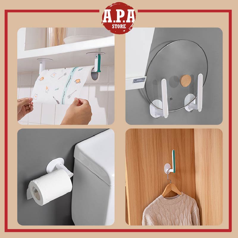 APA Kitchen Hook Self Adhesive Paper Roll Rack Towel Tissue Holder ...