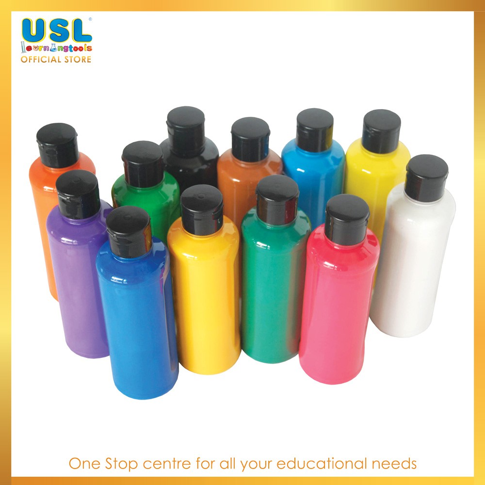 6 or 12 Colours Set USL Tempera Paste -300gm (6/set) - Arts & Crafts ...