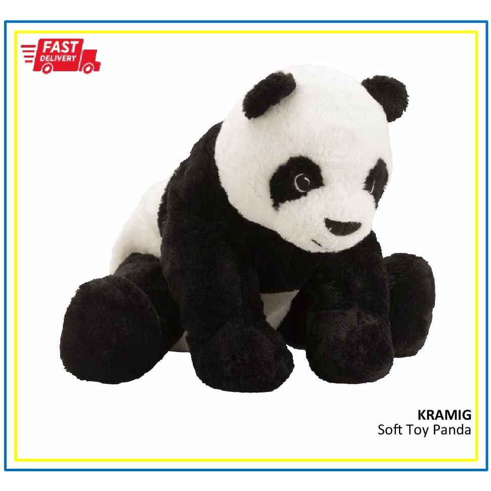 KRAMIG Soft toy White/Black Panda Patung Panda Putih/Hitam 30cm Stuff ...