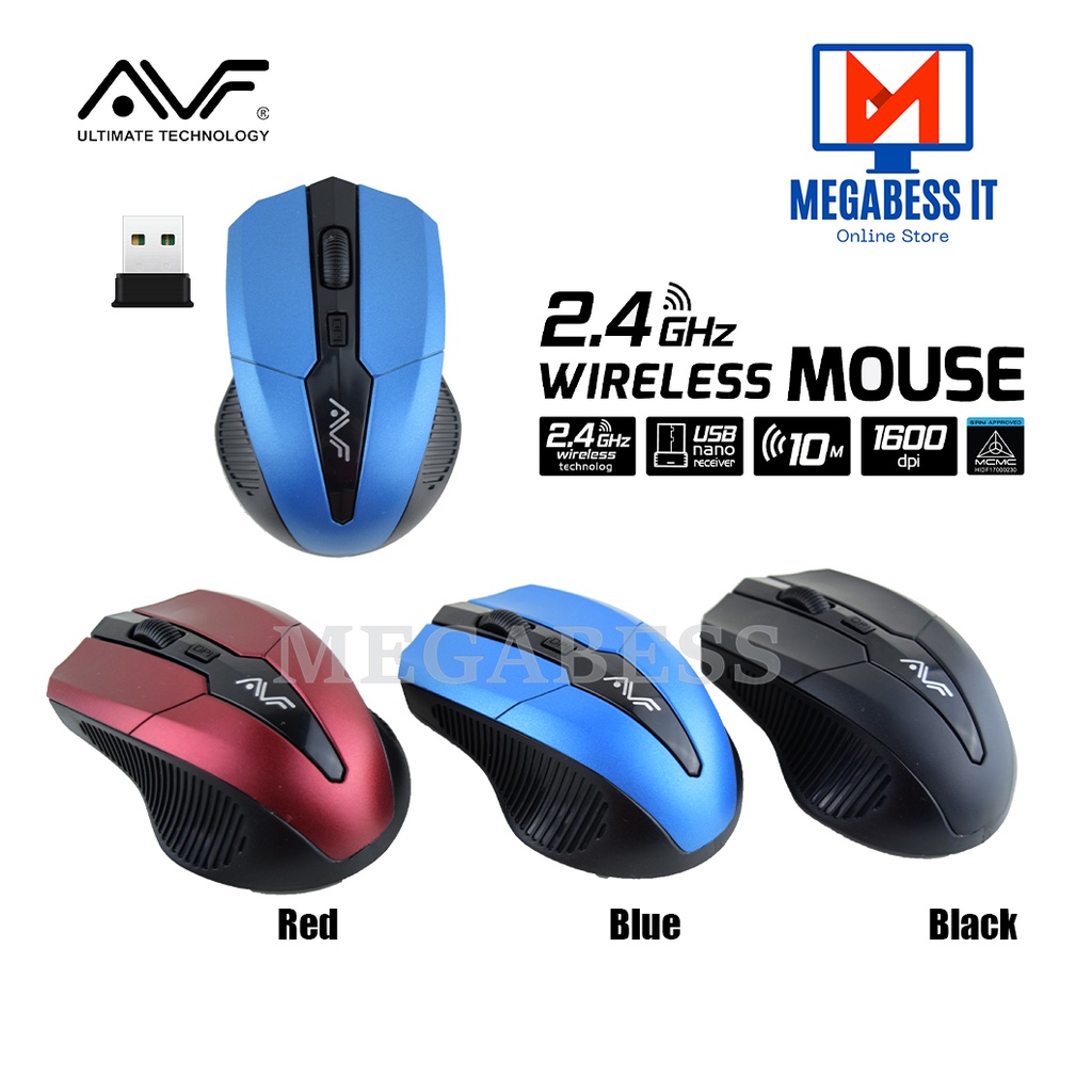 Ready on stock!!! Wireless mouse 2.4Ghz 1600dpi with Nano receiver AVF ...