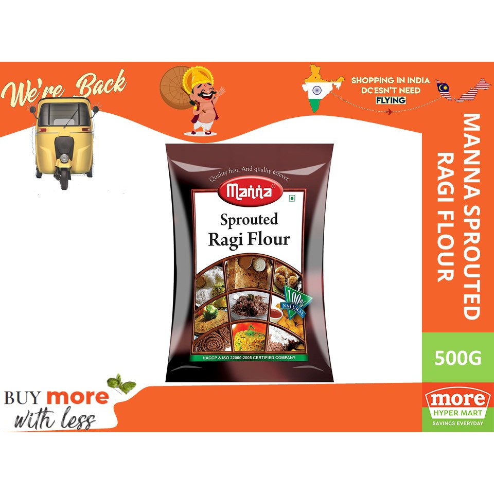Manna Sprouted Ragi Flour 500g | Shopee Malaysia