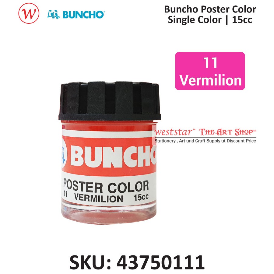 [WETAS] Buncho Poster Color Paint, Single Bottle Poster Colour, Buncho ...