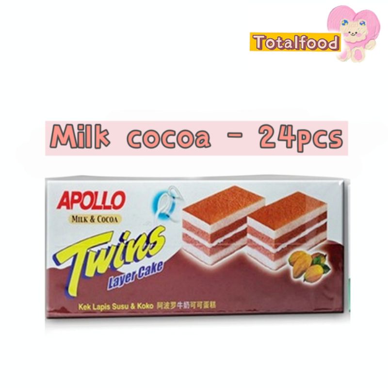 24pcs x 18g Apollo Layer Cake / Checker /Twins Assorted Flavor | Shopee ...