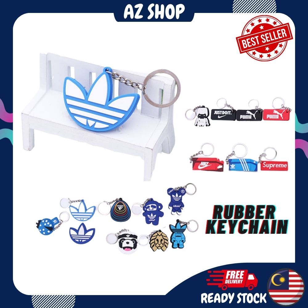 Keychain Adidas Keychain Nike Logo Keychain Silicone Soft Rubber ...