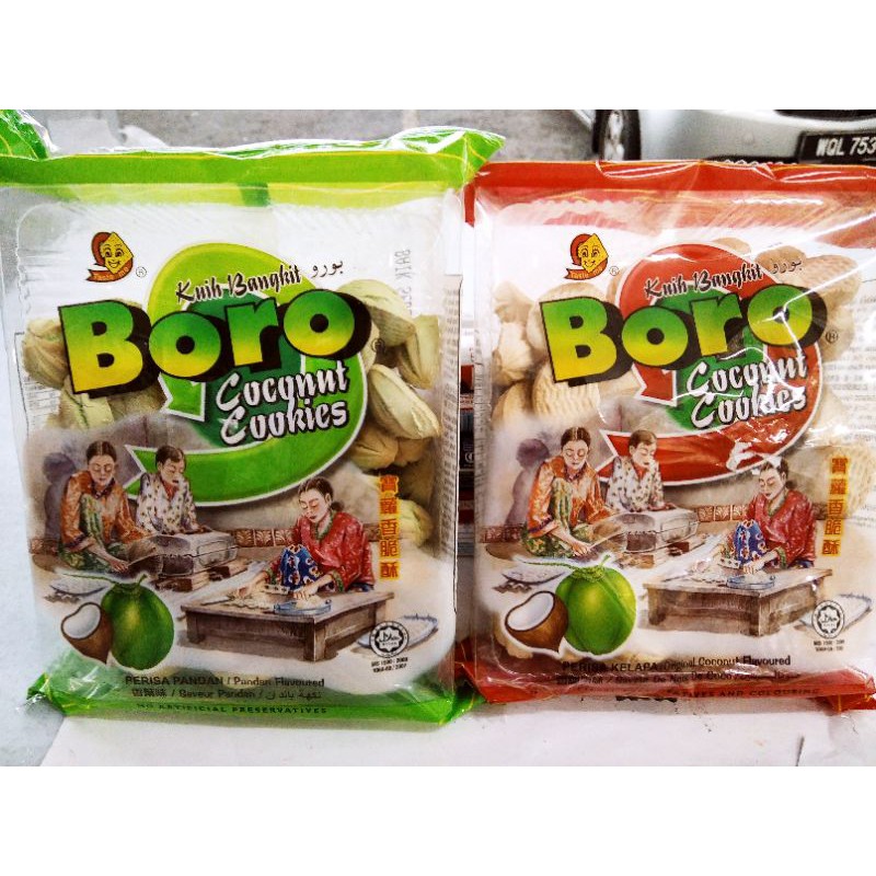 205g Boro Coconut Cookies / Perisa Pandan Flavour / Original Coconut ...