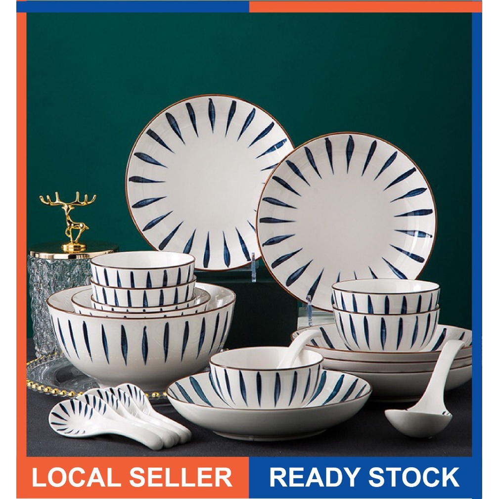JAPANESE STYLE BOWL PLATE DISH DINING SET | Shopee Malaysia