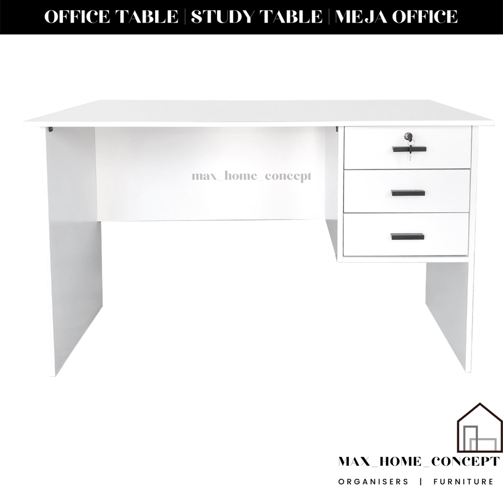 4 FT OFFICE TABLE WITH DRAWER | STUDY TABLE | MEJA KOMPUTER | OFFICE ...