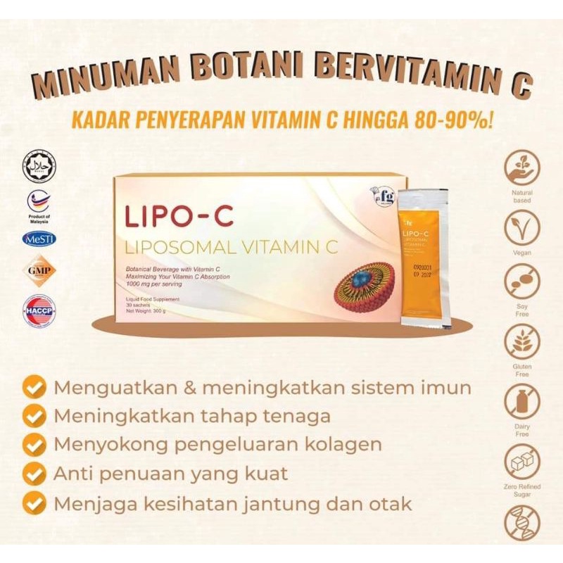 LIPO-C LIPOSOMAL VITAMIN C 1000mg (Pertama Buatan Malaysia) | Shopee Malaysia
