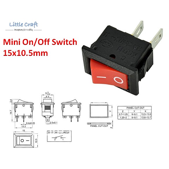 Arduino Robot KCD1-11-2P On/Off Mini Power Switch | Shopee Malaysia