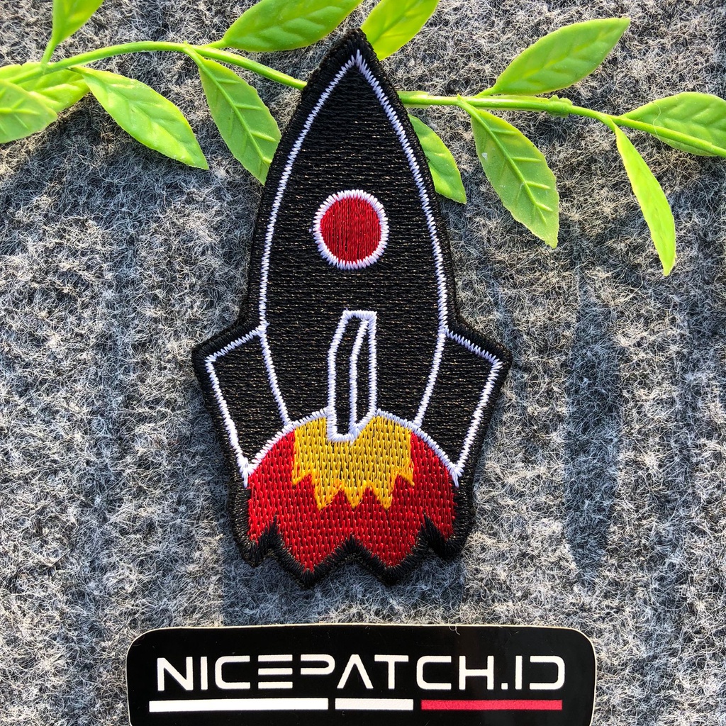 Patch Black Rocket Rocket Rocket launcher nasa aero aerospace Not ...