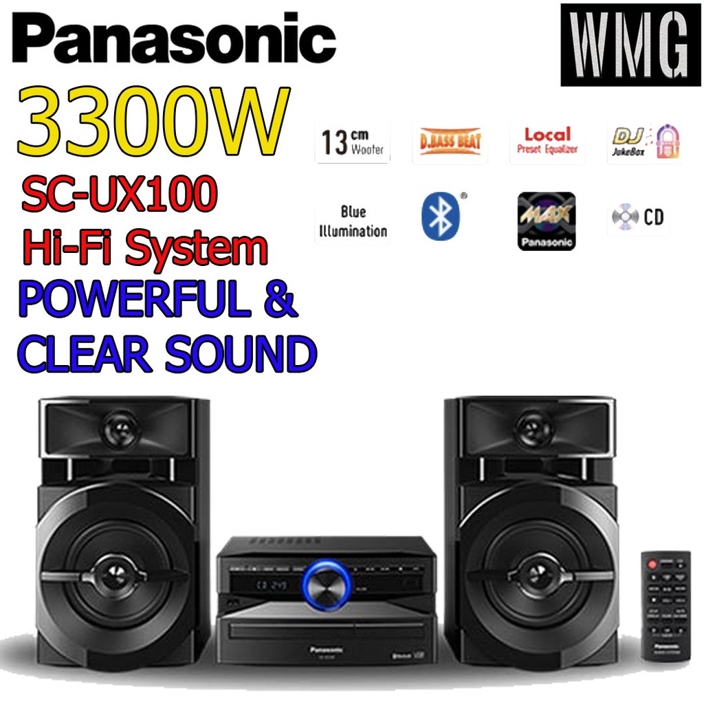 (Display Set to OFFER) Panasonic Hi-Fi System SC-UX100 Speaker ...