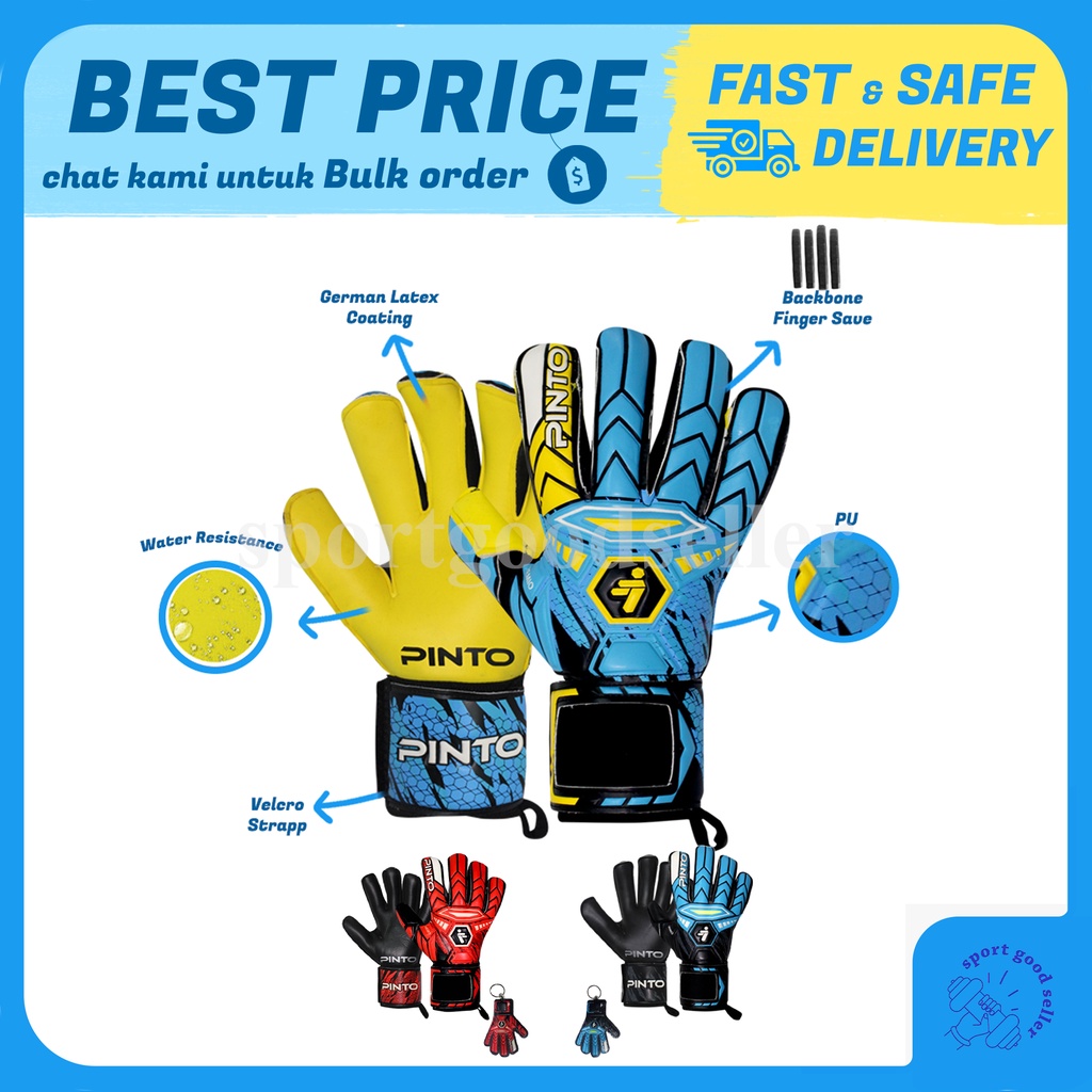 Pinto GREMIO Adult Goalkeeper Gloves Bone Goalkeeper Gloves | Shopee ...