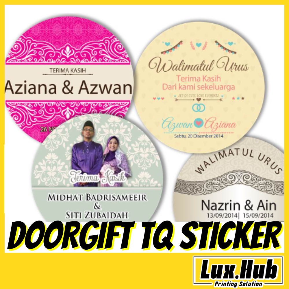 Doorgift Sticker Kahwin Label Sticker Murah | TQ Sticker | Stiker ...