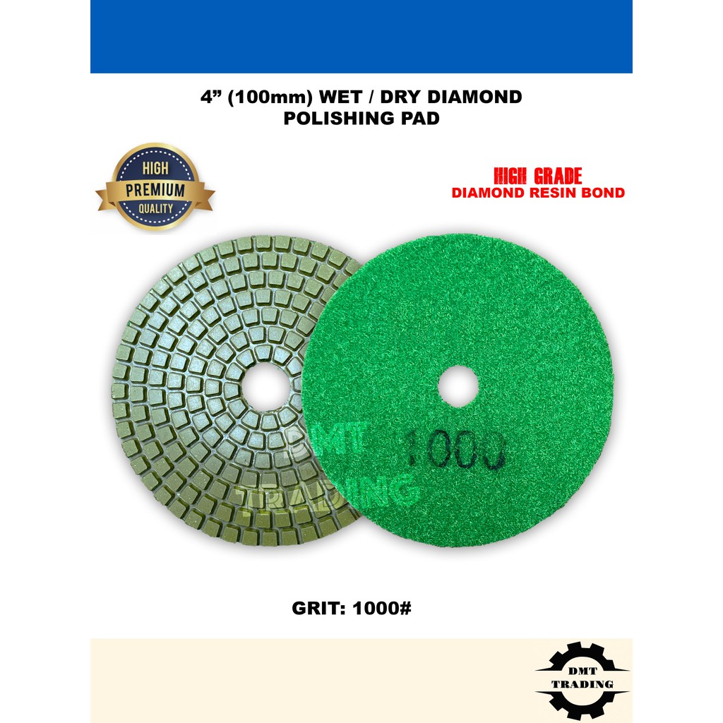 Diamond Polishing Pad Disc 4"100mm Wet/Dry Concrete Marble Stone ...