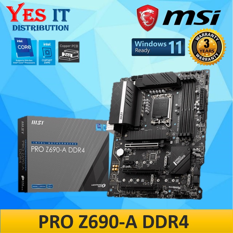 MSI PRO Z690-A / PRO Z790-P DDR4 LGA1700 MOTHERBOARD ONLY | Shopee Malaysia