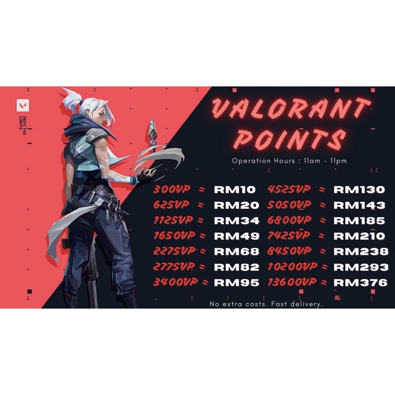 Valorant points topup - FAST DELIVERY 👌🏻 | Shopee Malaysia