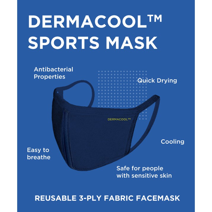 Dermacool Premium Sports Washable Reusable Nano Polyester Mask (Kids ...
