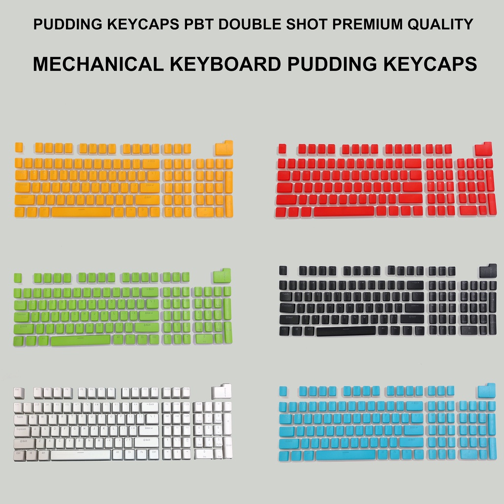 Keycaps Pudding PBT Doubleshot Backlit 110 Keys Premium Quality ...