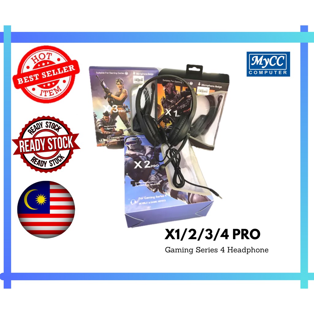 X1/X2/X3/X4PRO Gaming Series 4 Headphone - MYCC | Shopee Malaysia