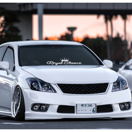 Noizzy Royal Stance Decal Car Sticker Crown JDM Vinyl Auto Front Windshield Window Tuning Car ...