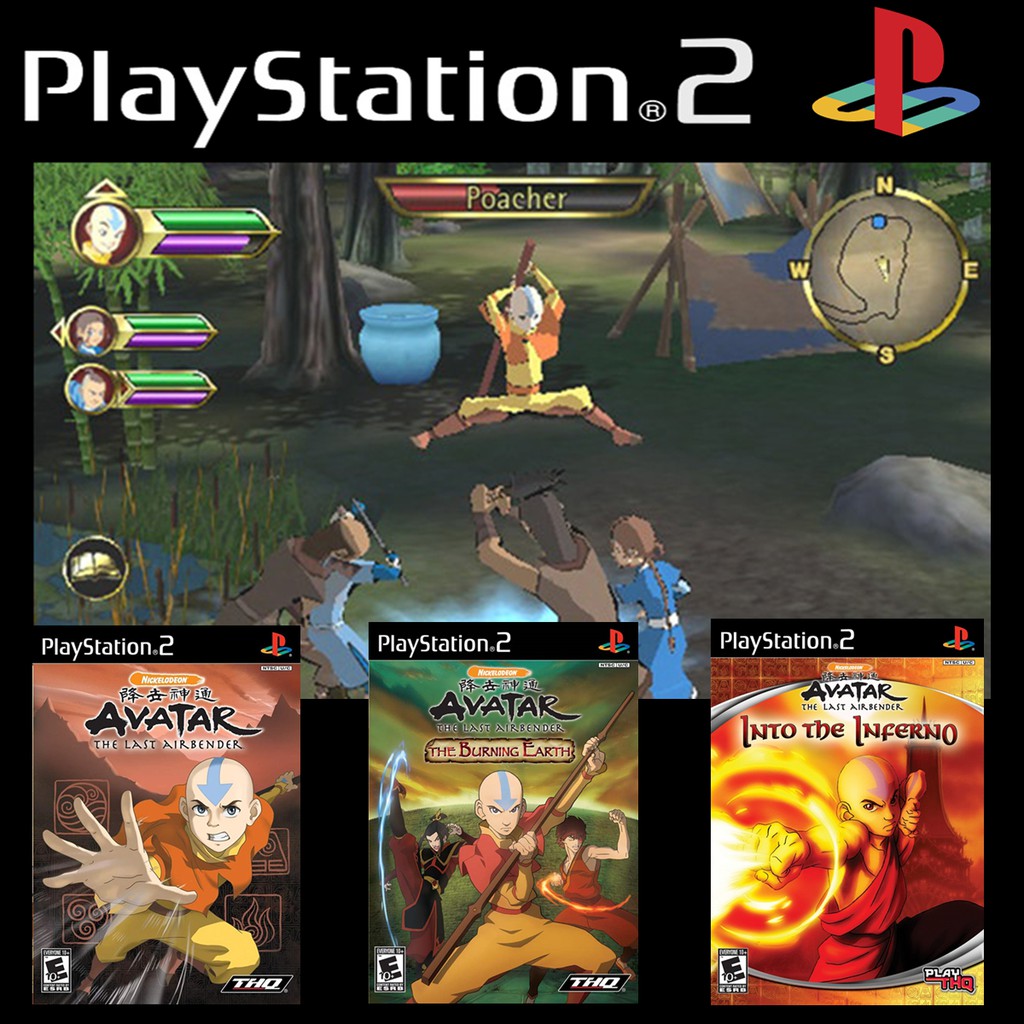 🎮 PS2 DISC READY - Avatar - The Last Airbender/The Burning Earth/Into ...