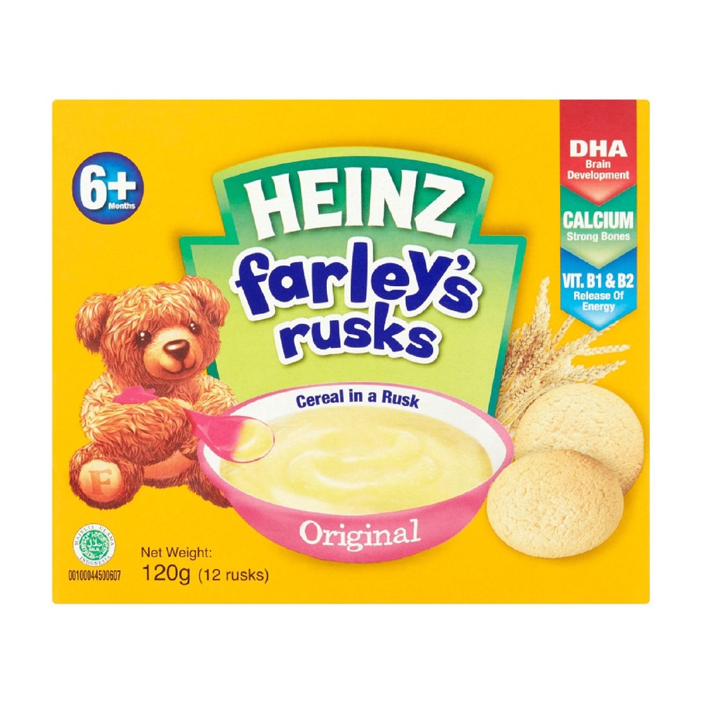 Heinz Farley's Rusks for 6+ Months - Original (12 Rusks/120g) | Shopee ...