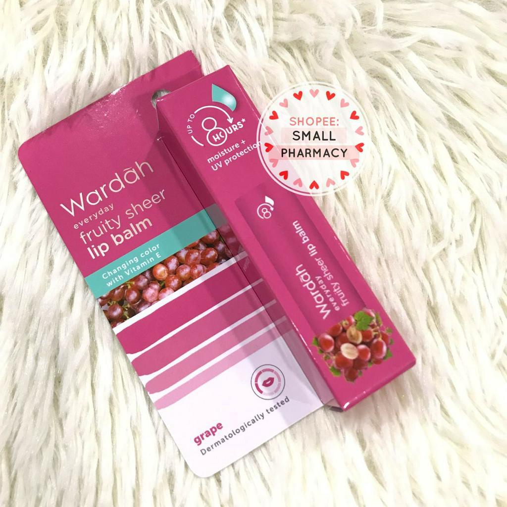 Wardah Everyday Fruity Sheer Lip Balm - Strawberry/Grape - Changing ...