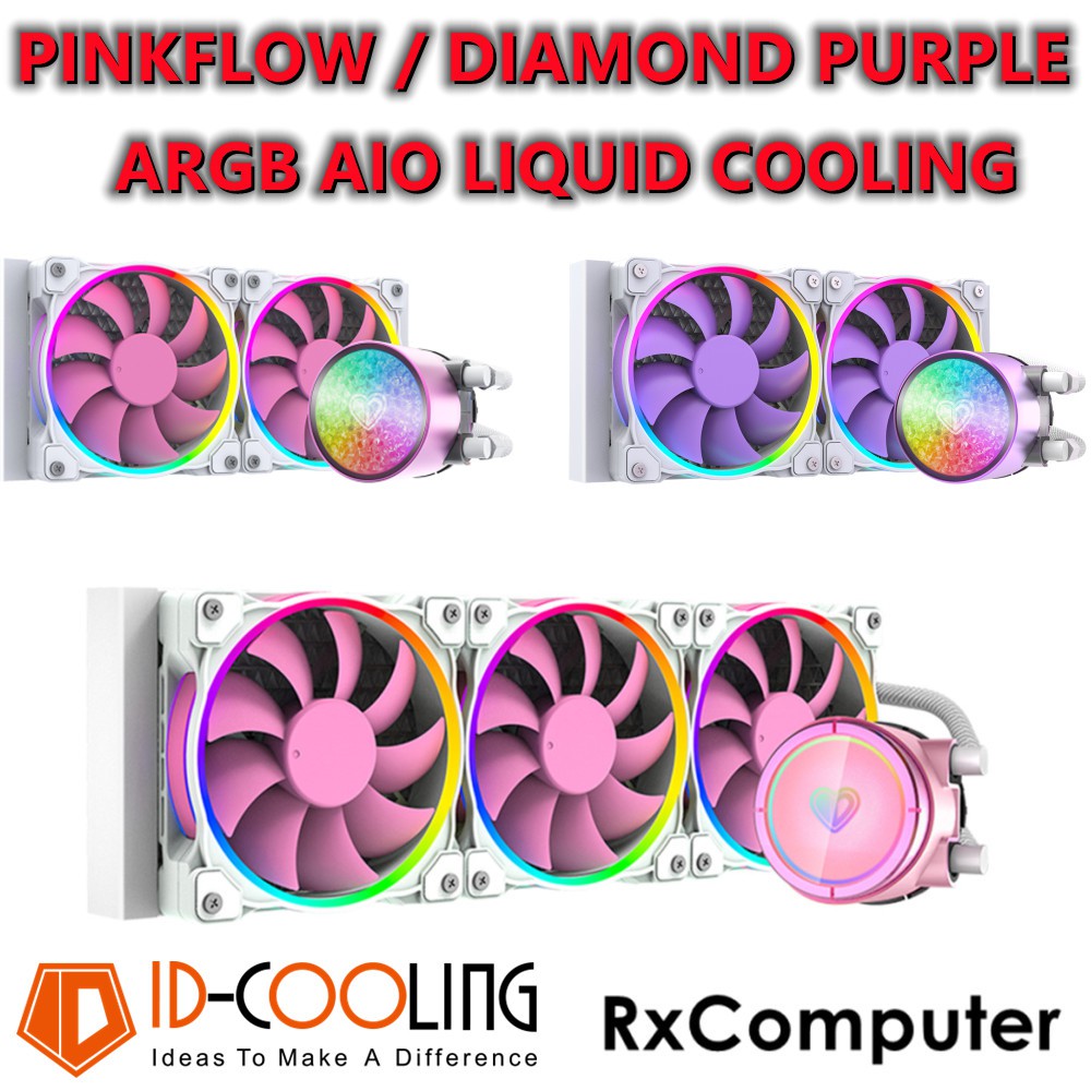 ID COOLING PINKFLOW 240 / 360 ARGB CPU ALL IN ONE LIQUID COOLER ...