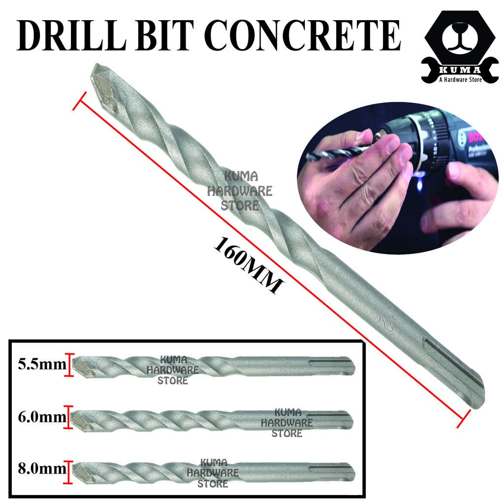 KUMA CONCRETE DRILLING DRILL BIT/MATA DRILL/MATA TEBUK SIMEN BATU ...