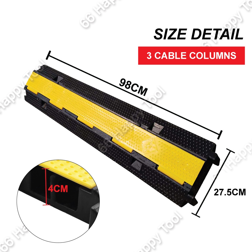 1/2/3 Channels Rubber Cable Hump Ready Stock 1/2/3 Columns Cable ...