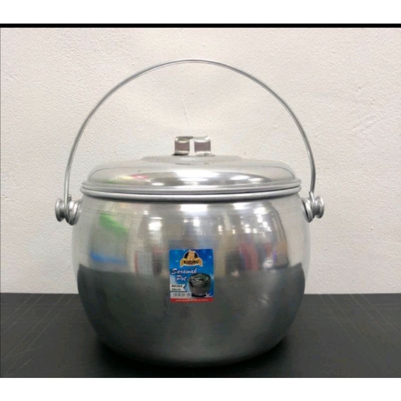 Original Aluminium Sarawak Pot / Periuk Tangkai Cap Kucing | Shopee ...