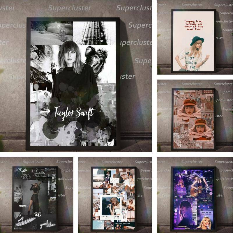 Taylor Swift Canvas Superstar aesthetic Painting Poster Wall Print ...