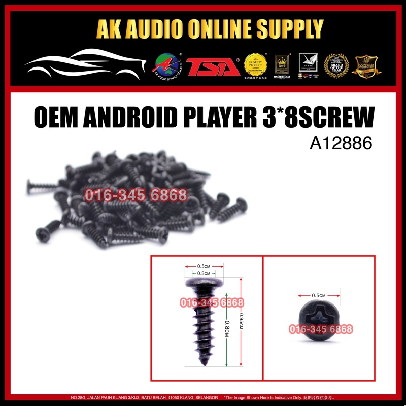 Screw For Android Player 3.0*8 Skru | Shopee Malaysia