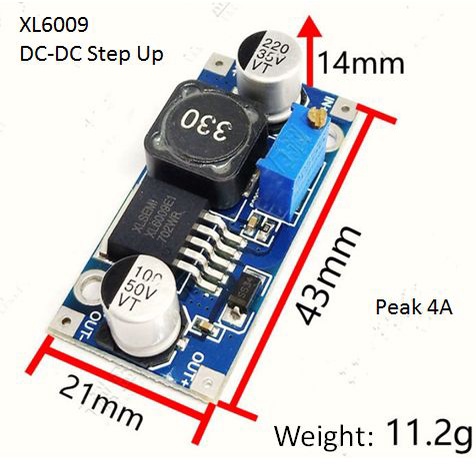 DC-DC Step Up XL6009, Peak 4A Adjustable Voltage Regulator Module Boost Converter | Shopee Malaysia