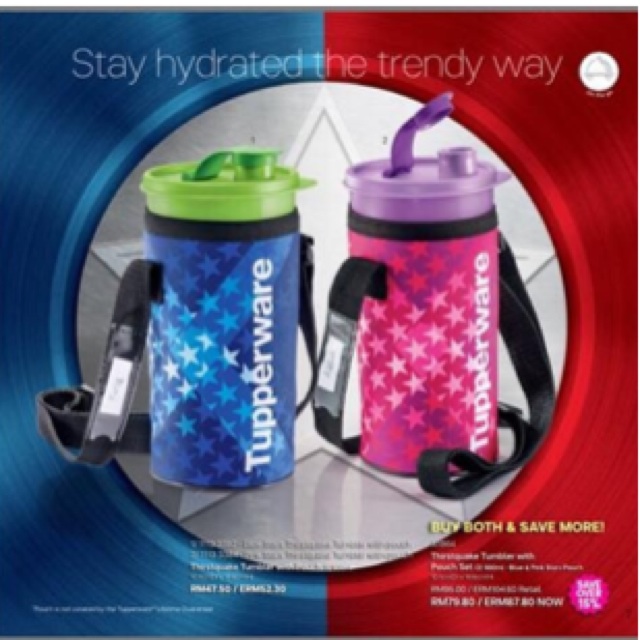 Tupperware Thirstquake tumbler 900ml free star pouch | Shopee Malaysia