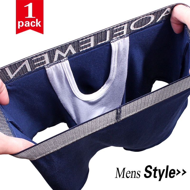 Men's Underpants U Convex Privacy Separation Boxers Breathable Mid ...