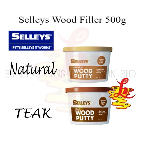 SELLEYS Natural & Teak Wood Putty Kayu Filler- 500g | Shopee Malaysia