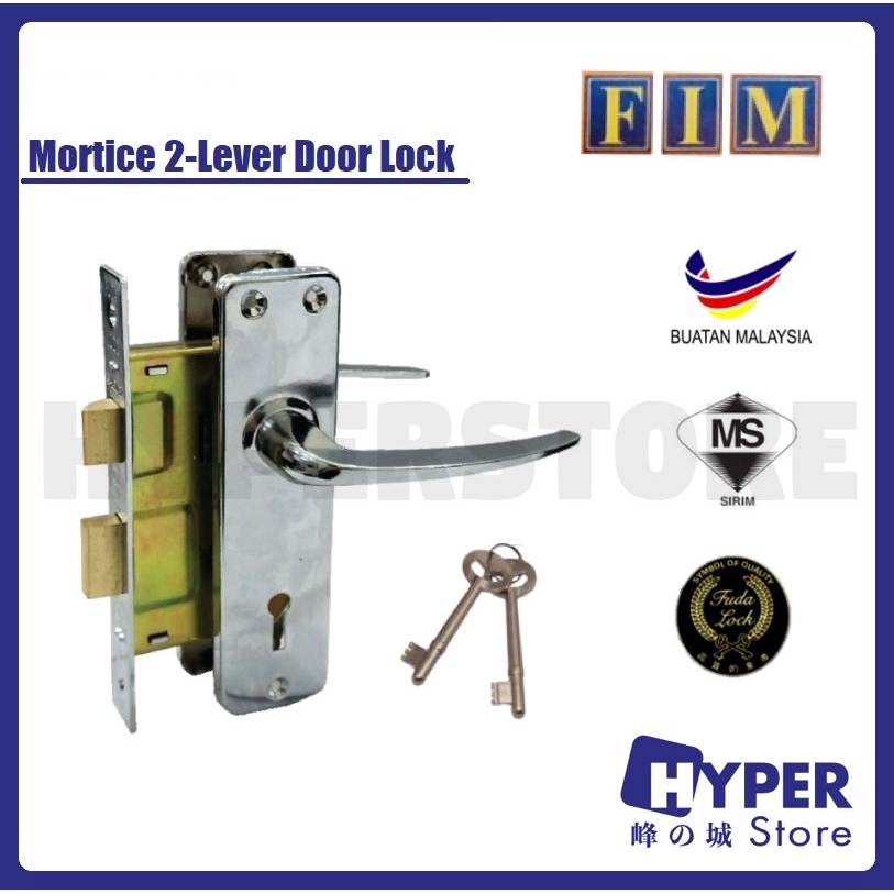 FUDA Mortice 2 Lever Door Lock / HORSE Mortice Door Lock - Pintu Lock ...