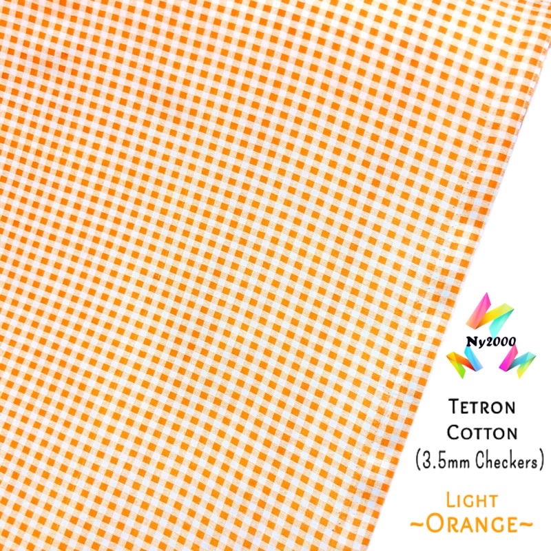 Kain Tetron Cotton TC (Polyester) Corak 3.5mm Petak Kecil (Bidang 48 ...