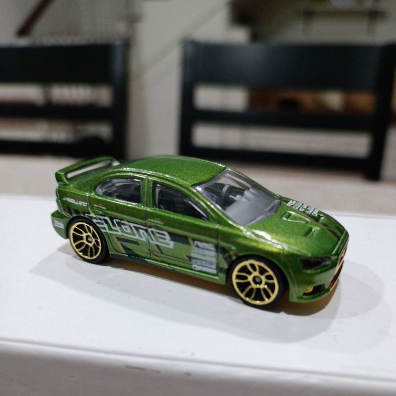 Hot Wheels Mitsubishi Lancer Evolution X Evo 10 Clone Green | Shopee ...