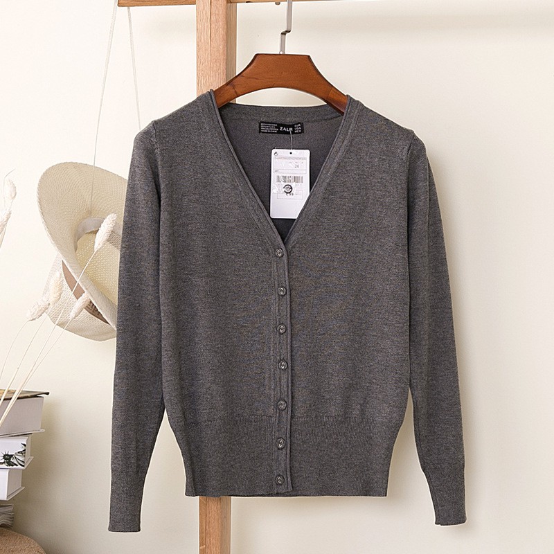Loose Plus Size 3xl 4xl 5xl 6xl Long Sleeve Women Cardigans V Neck