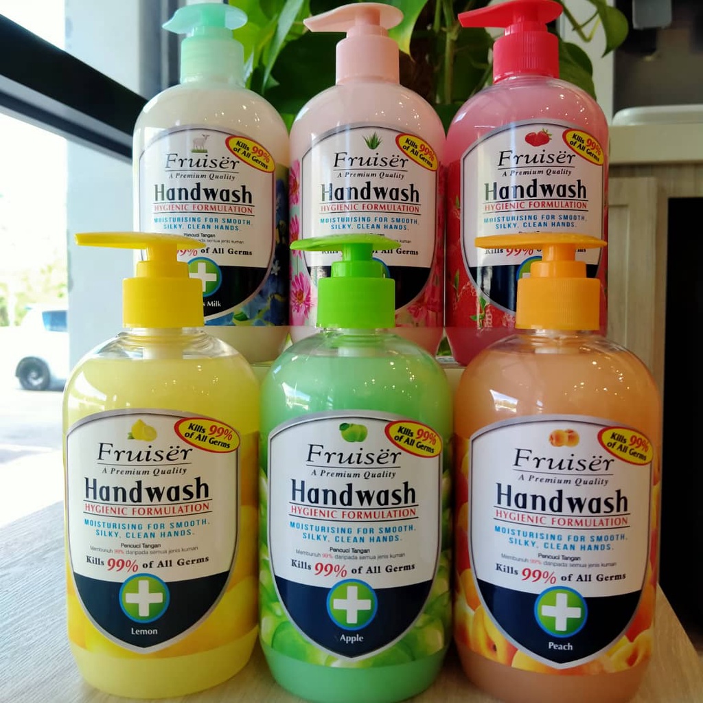 FRUISER HANDWASH 500ML ( APPLE/ALOE VERA/GOATS MILK/STRAWBERRY/PEACH ...