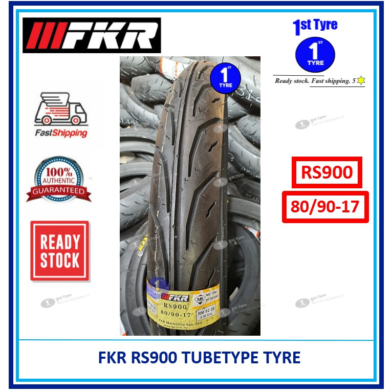 TAYAR FKR TUBE-TYPE TYRE RS900 (BUNGA TAJAM) 80/90-17 (YEAR 2024 ...