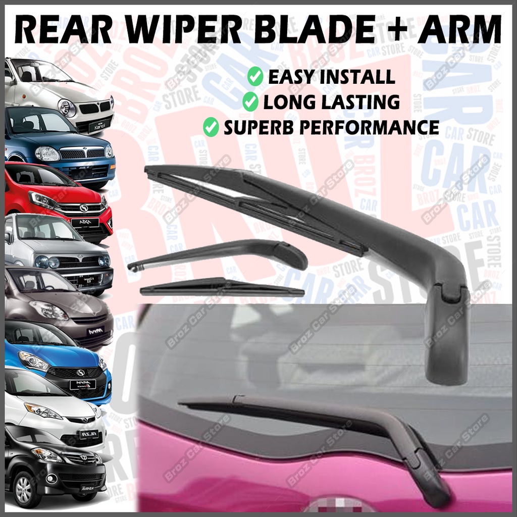 Car Rear Windscreen High Quality OEM Rear Wiper with Arm Tail MYVI ALZA ...