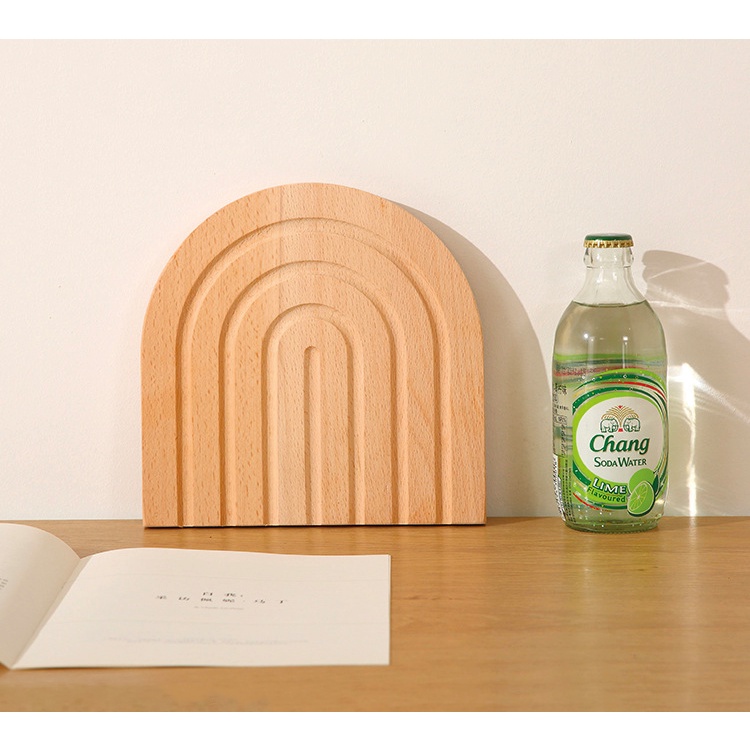 Wooden Wave Tray (Half Round) | Shopee Malaysia