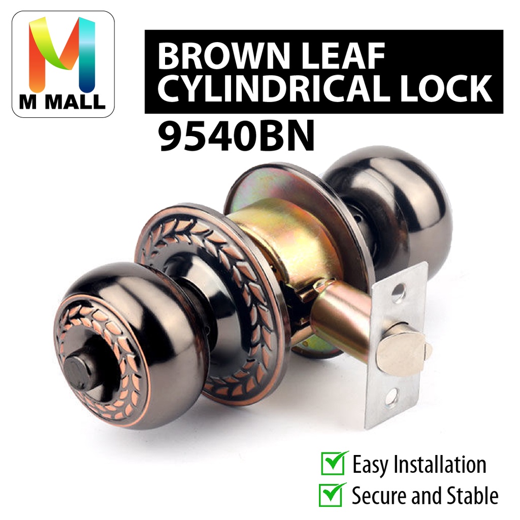 HIGH LEVEL SECURITY DOOR LOCK KNOB SET 9540BN 9560BN AC60# BROWN ...