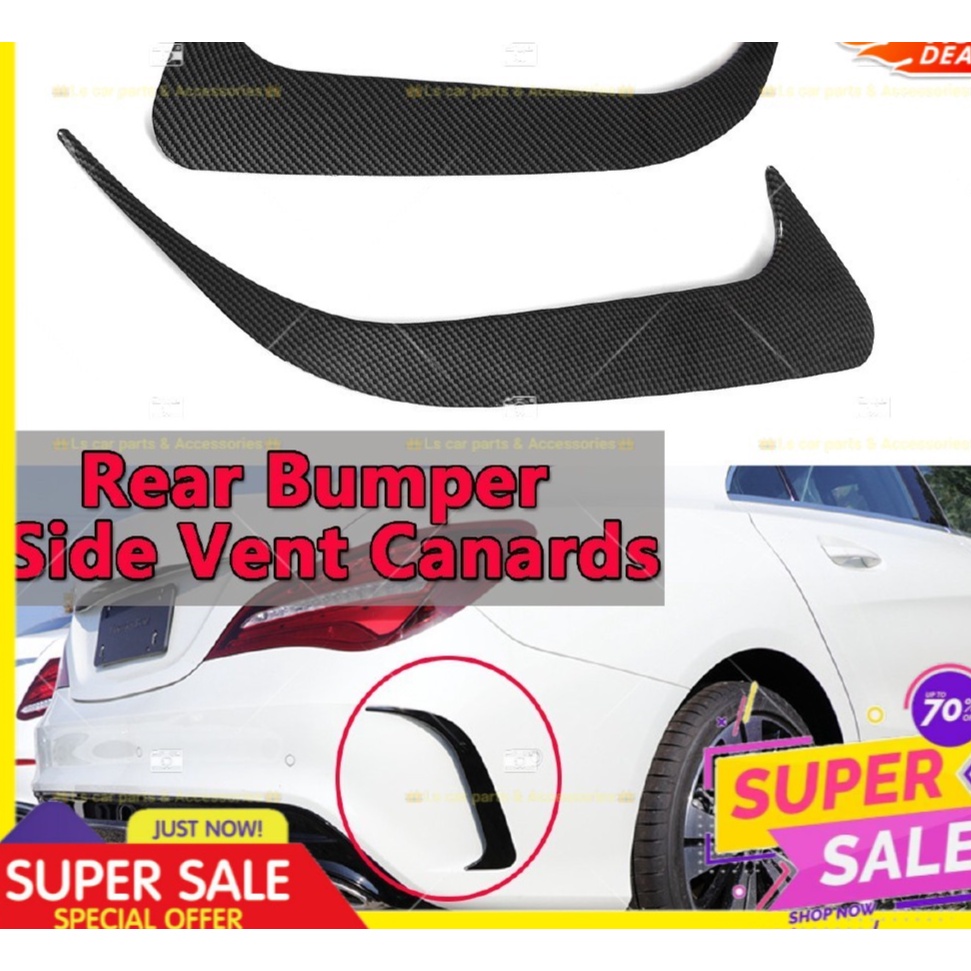 high quality Carbon Fiber Look Rear Bumper Side Vent Canards For ...
