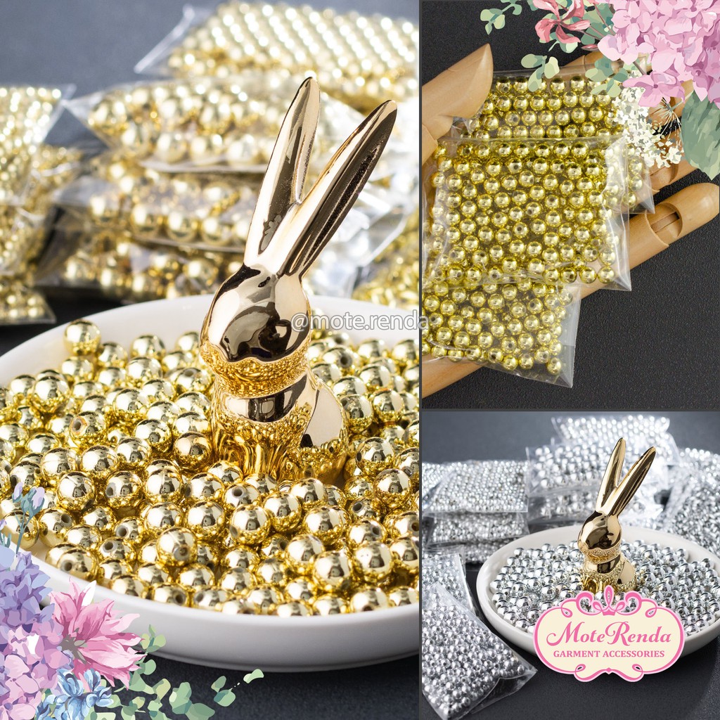 Orient metallic sewing pearls/light pearls in silver & gold, code 4PMB ...